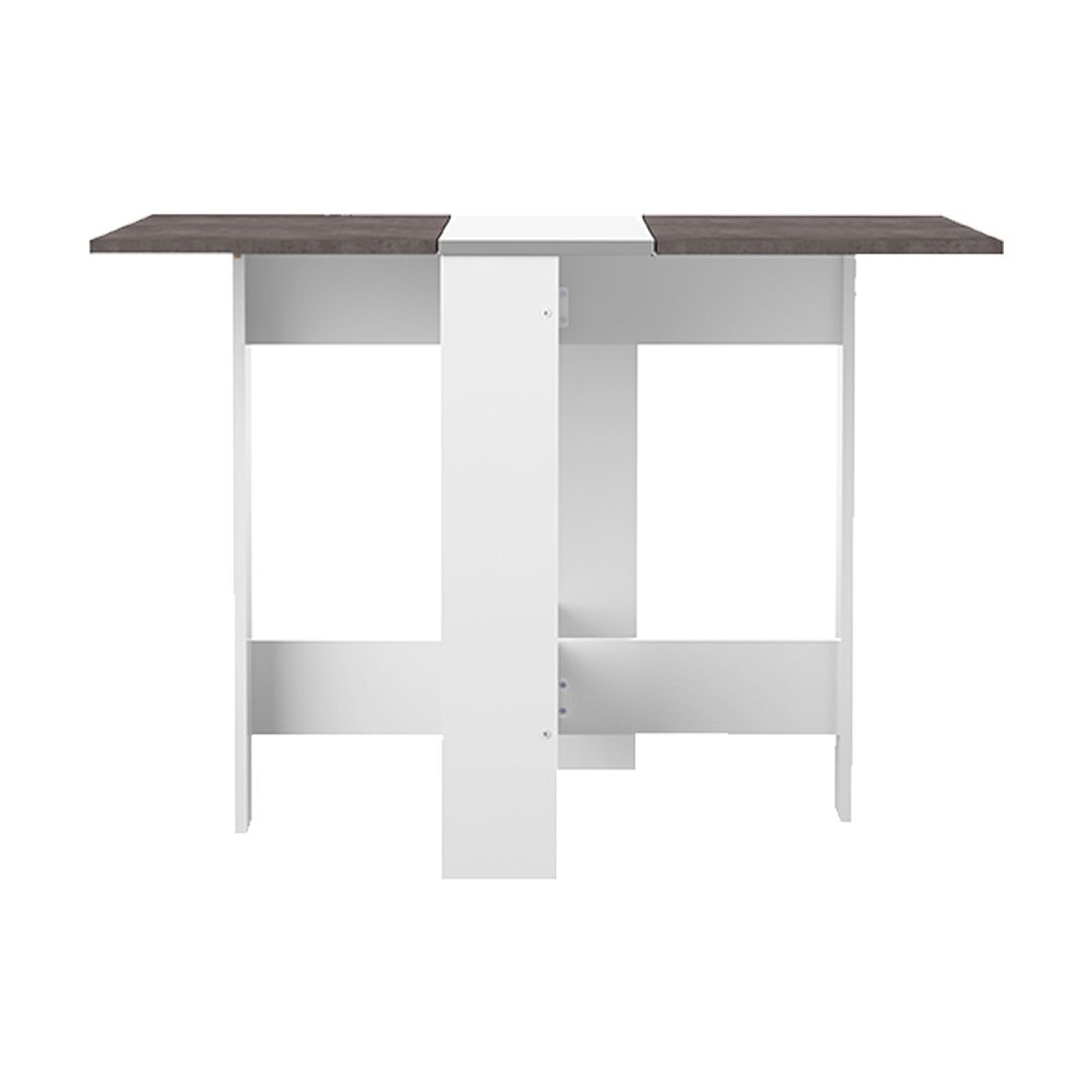 Table pliante deux abattants blanc et béton - OPTIMUM | Leroy Merlin