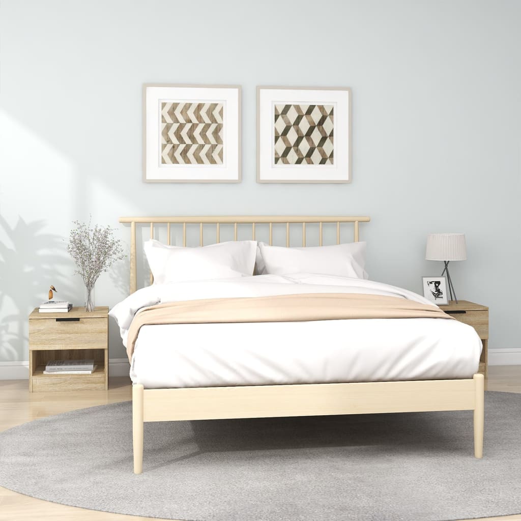 Tables de chevet 2 pcs Chêne Sonoma Bois d'ingénierie | Leroy Merlin