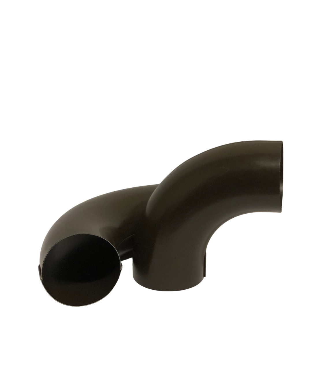 CURVA PLUVIALE AGGRAFFATO F2 90° LAMIERA TESTA DI MORO Ø80 | Leroy Merlin