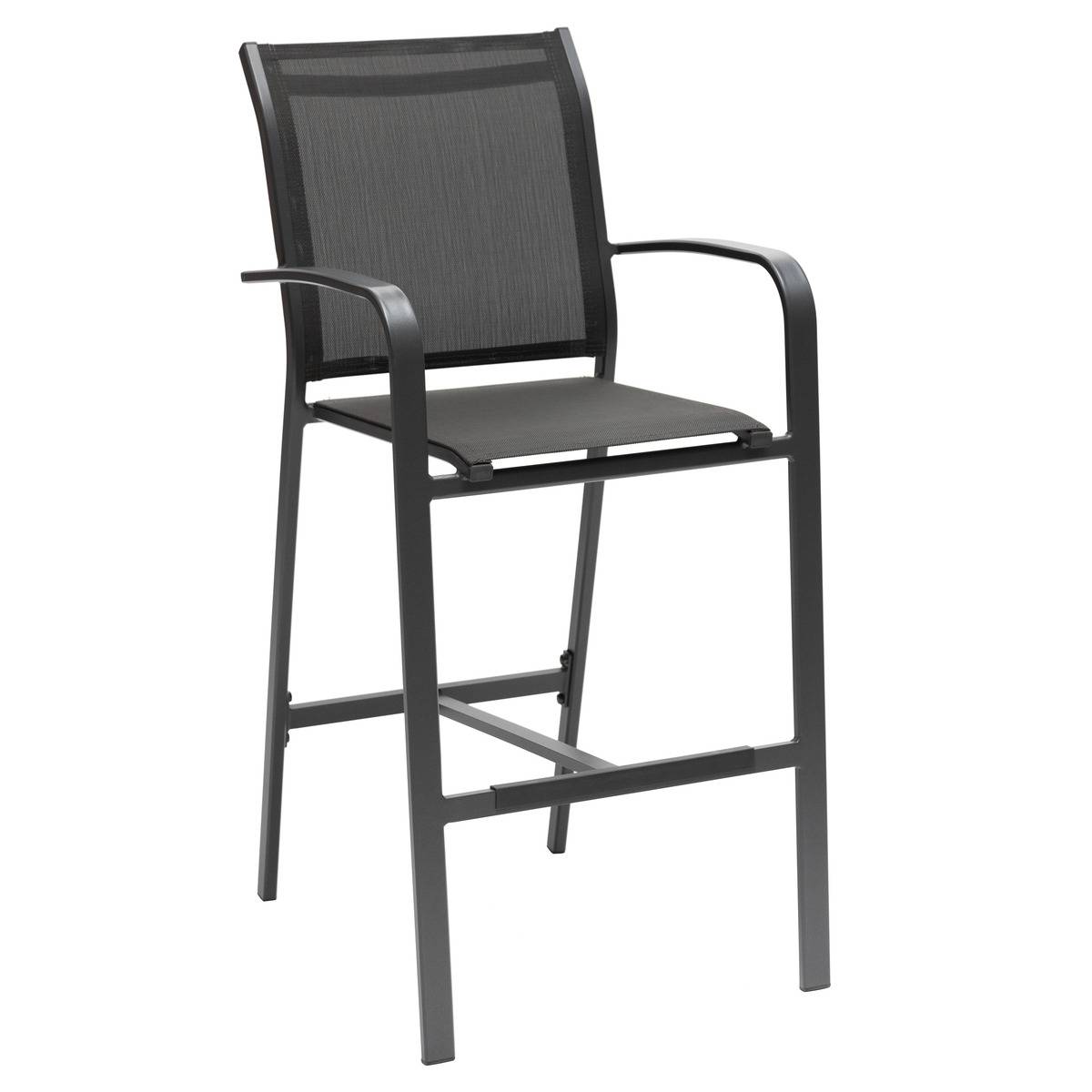 Fauteuil de jardin haut Essentia Anthracite & Graphite - Hespéride ...