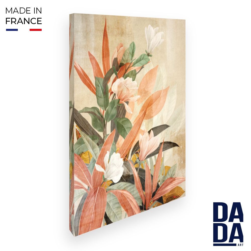 Toile Fleurs feuilles / 75x112cm / Fabriqué en France / DADA ART ...