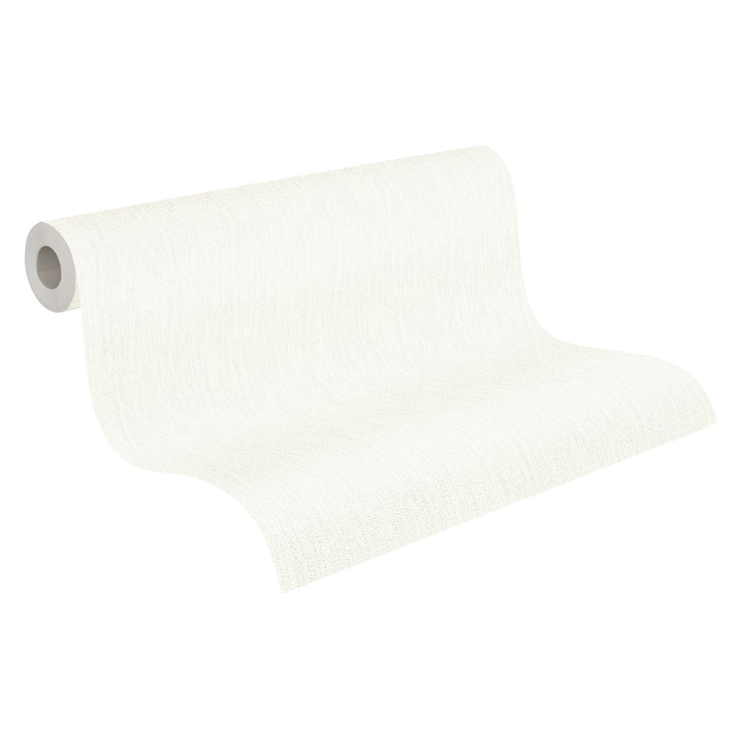 Papier Peint intissé vinyl uni blanc - 53 cm x 10.05 m - A.S. Création ...