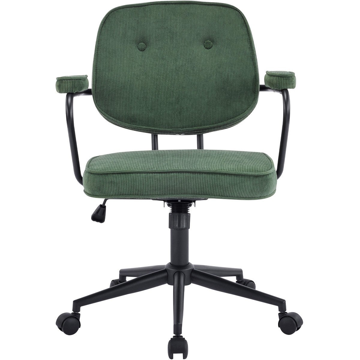 Fauteuil de bureau pivotant et réglable en hauteur en velours côtelé ...