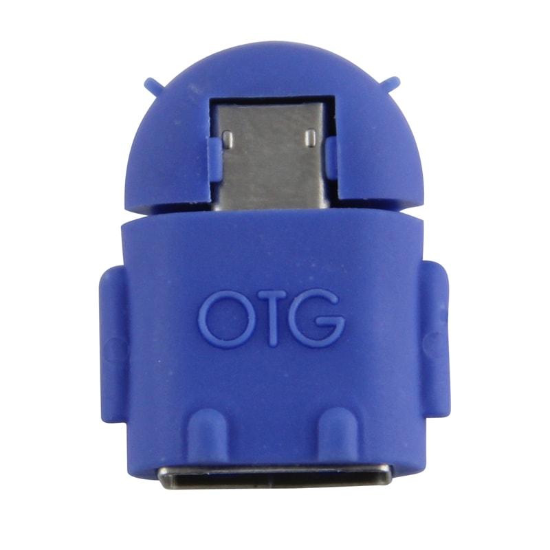 Adaptador OTG USB a MicroUSB Azul - Conexión Rápida para Dispositivos Android | Leroy Merlin