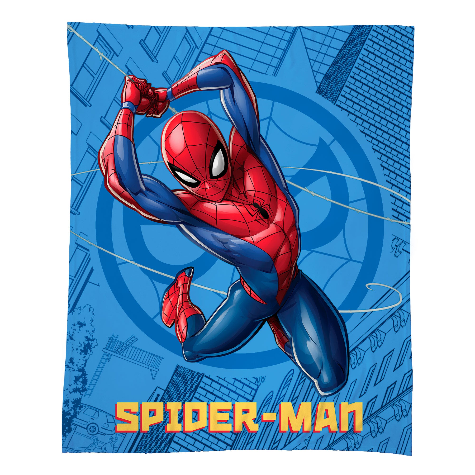 Plaid polaire tout doux imprimé 100% polyester, SPIDERMAN ACTION | Leroy Merlin
