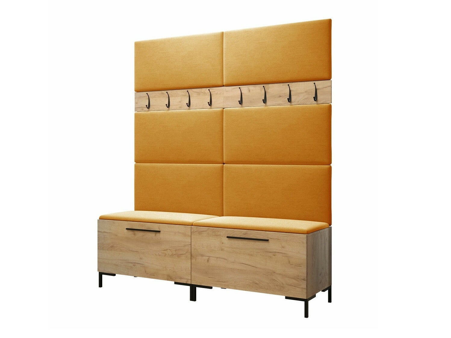 Conjunto de recibidor Hartford F101, 196x168x46cm, Craft roble ...