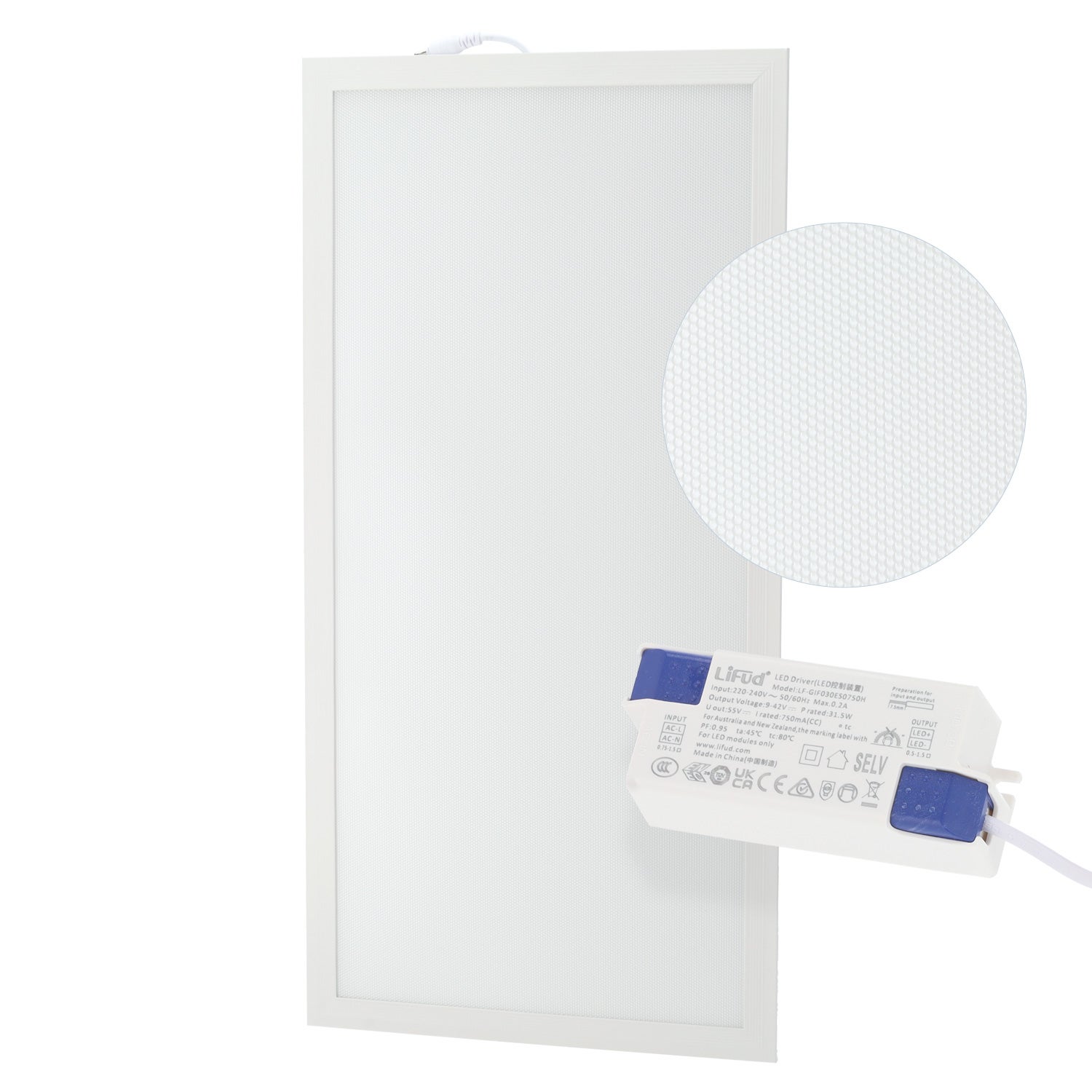 Panel LED 28W 2800Lm 6000ºK 60X30Cm 40.000H Driver Lifud UGR17 | Leroy ...