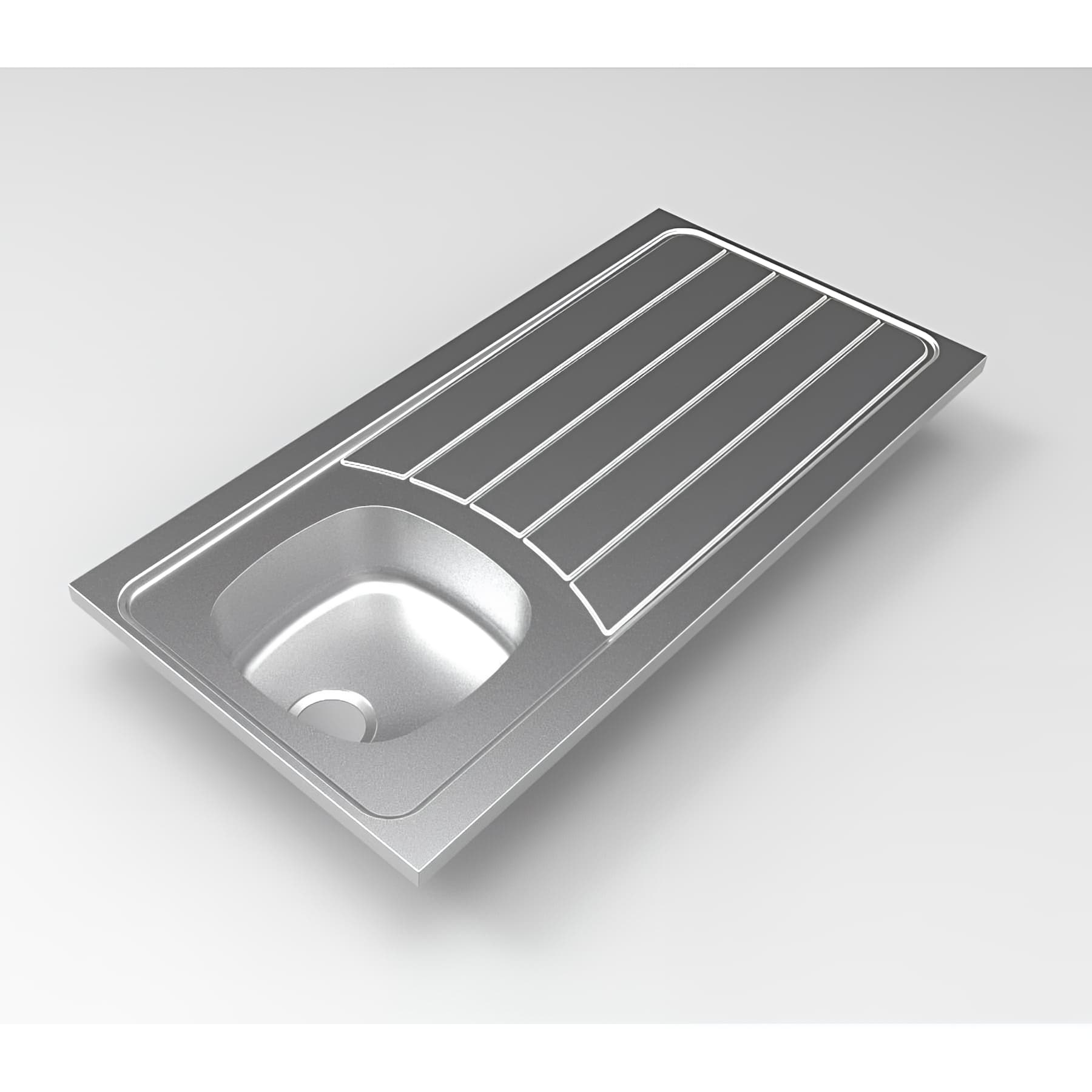 Evier à poser réversible inox lisse MODERNA ISEO 120x60 épaisseur 30mm ...