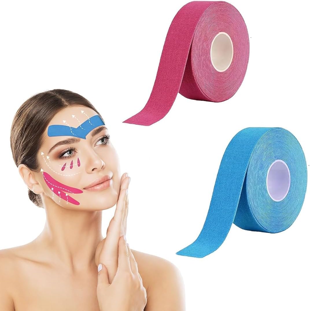 2 Piezas Cinta Lifting Facial + Parche Anti-Arrugas | Para Arrugas del ...