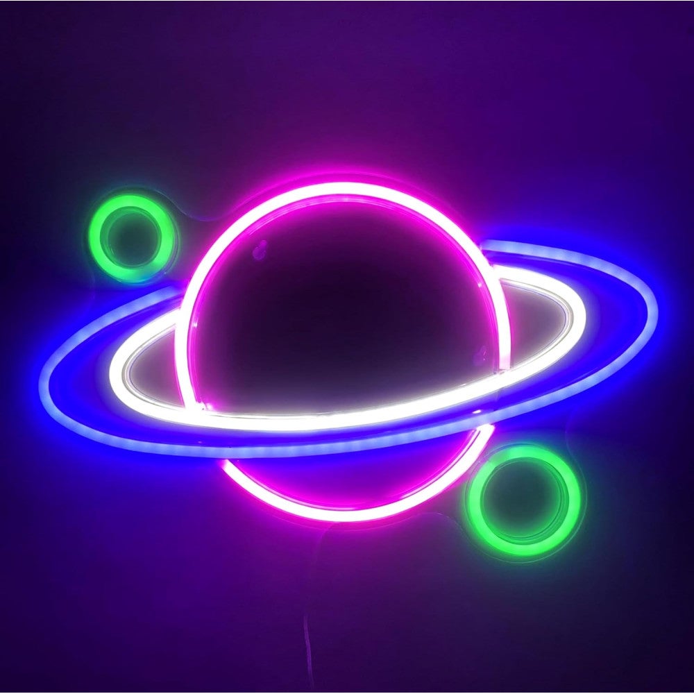 Lámpara led de planeta efecto neón de modelado cósmico Luz De Neón De ...