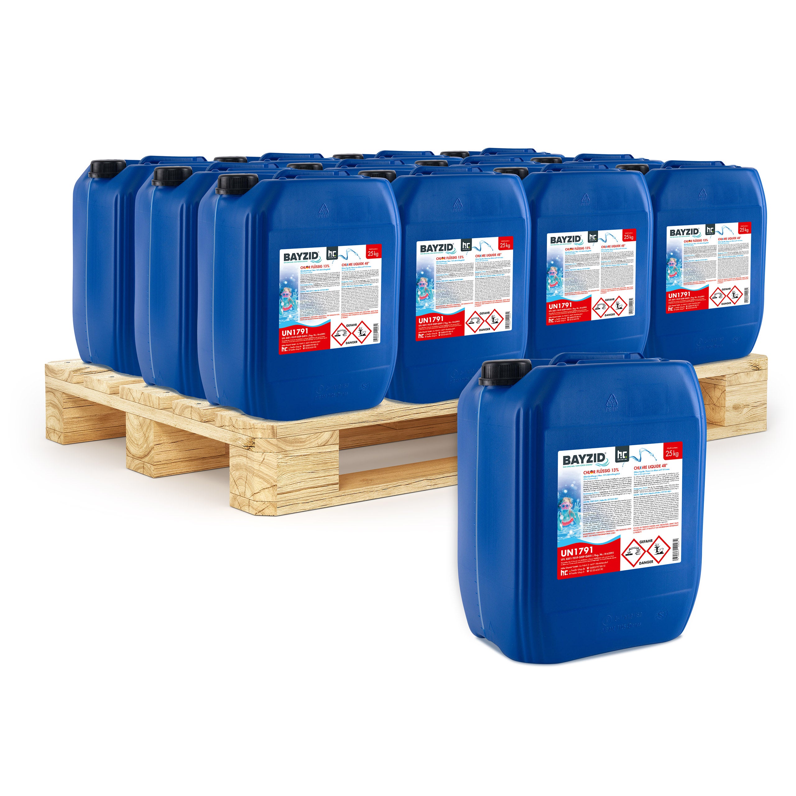 12 x Chlore liquide 48° Bayzid® en bidon de 25 KG (20L) | Leroy Merlin