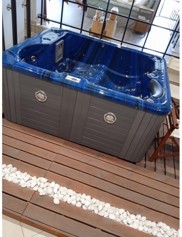 SPA RUBIS 44 jets 2 à 3 places 190x160x84 cm avec couverture-Bleu ...