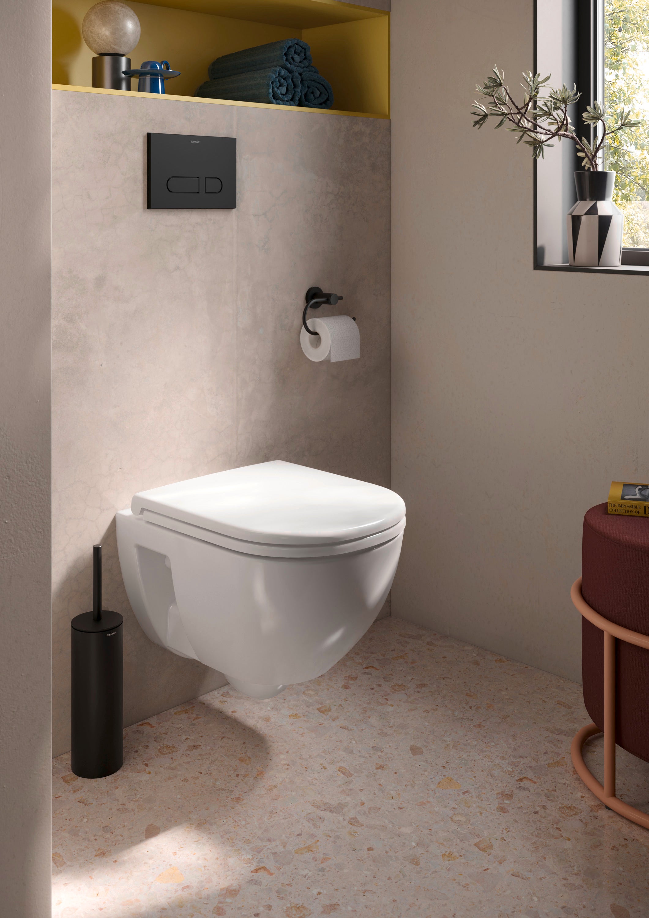 WC suspendu Duravit D-Code Compact, à fond creux, rimless ...