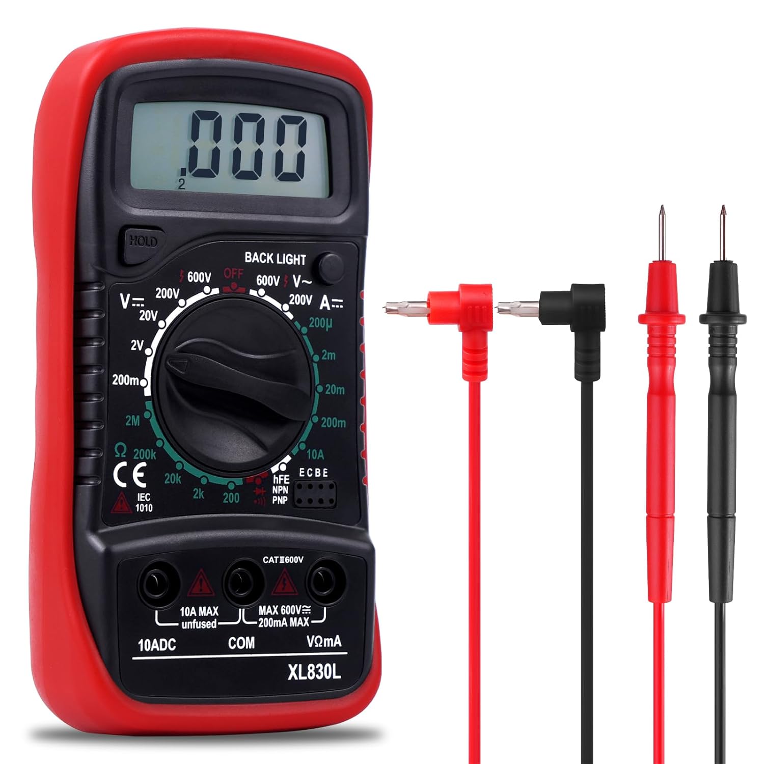 Multimètre numérique portable, testeur électrique avec écran LCD et ...