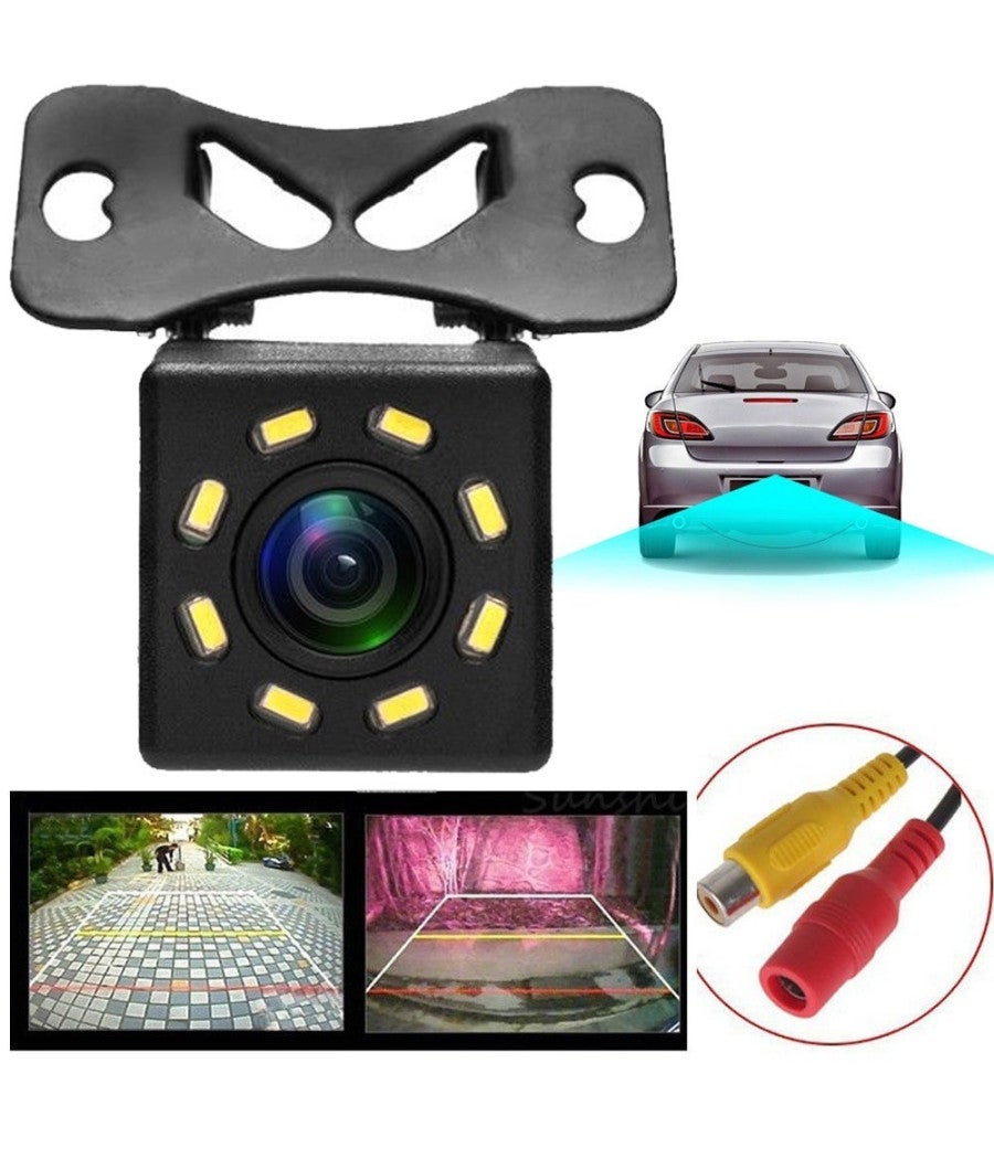 Trade Shop - Camera Telecamera Retromarcia Auto Camper 8 Led 170 ...