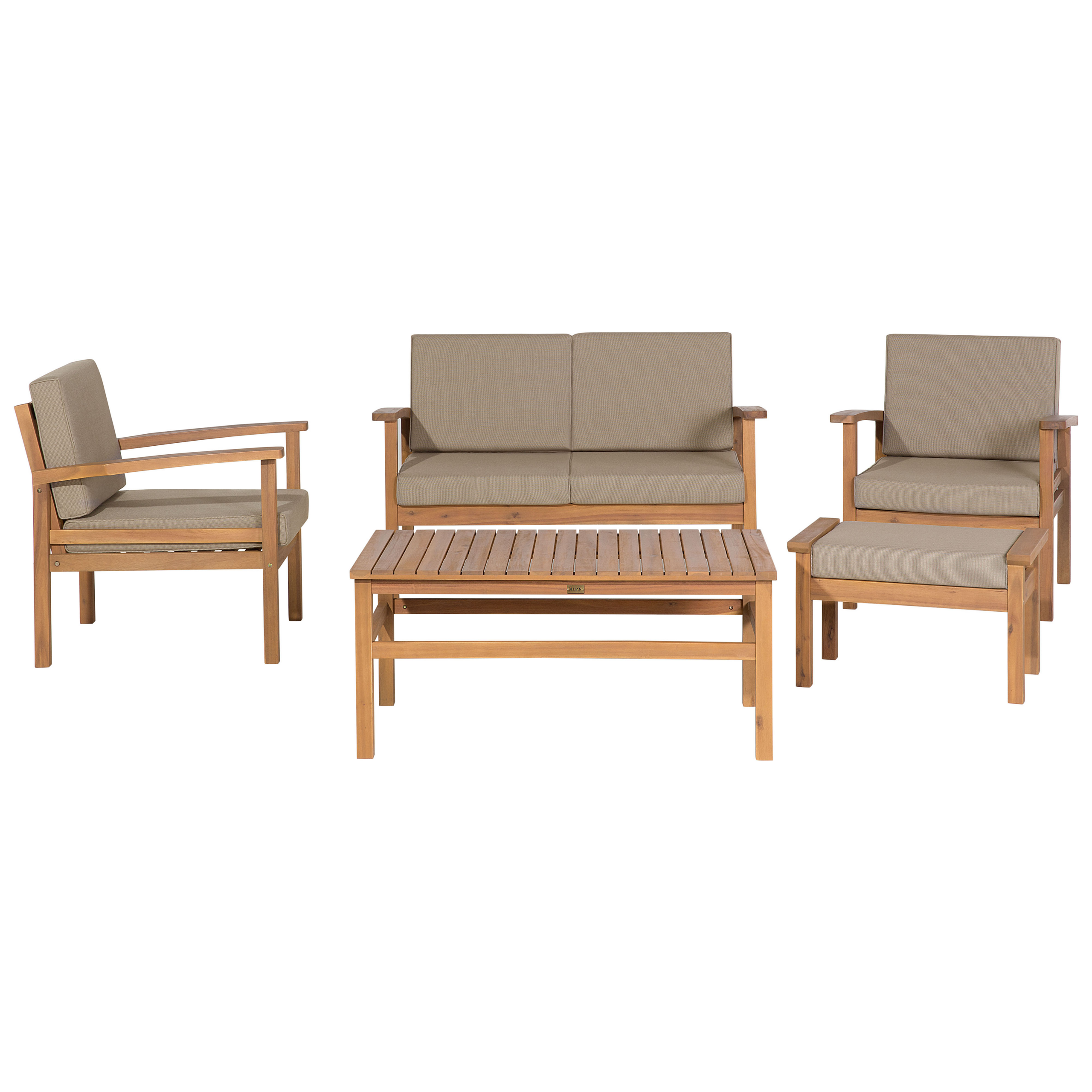Beliani Conjunto de jardín con mesa 4 plazas MANILA Madera de acacia ... Beliani Conjunto de jardín con mesa 4 plazas MANILA Madera de acacia ...