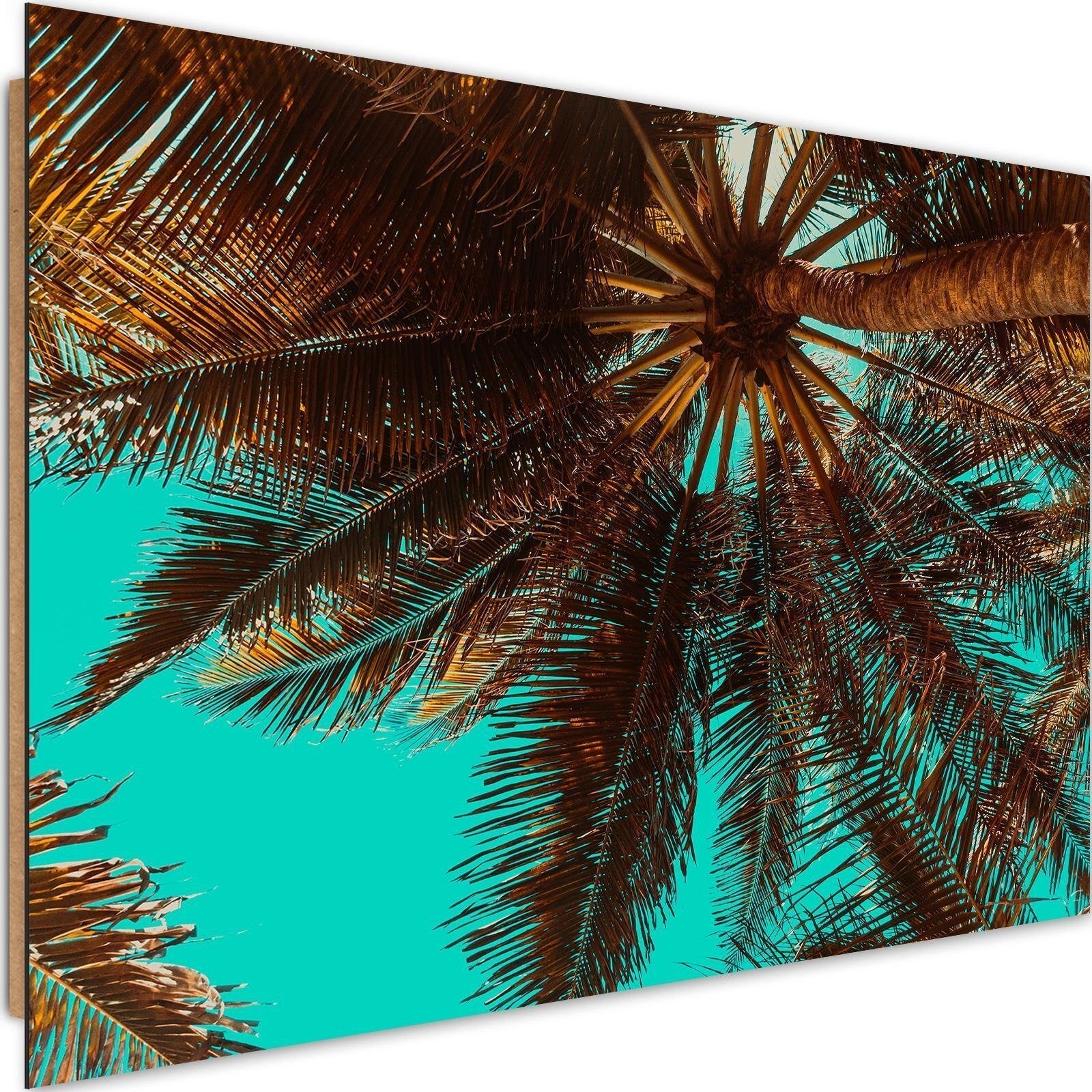 Tableau bois palma turquoise ciel - 90 x 60 cm | Leroy Merlin