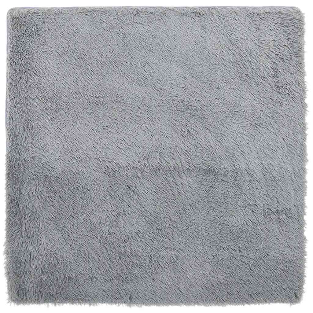 Alfombra de salón | Alfombra de pelo largo NAVARRA gris plateado ...