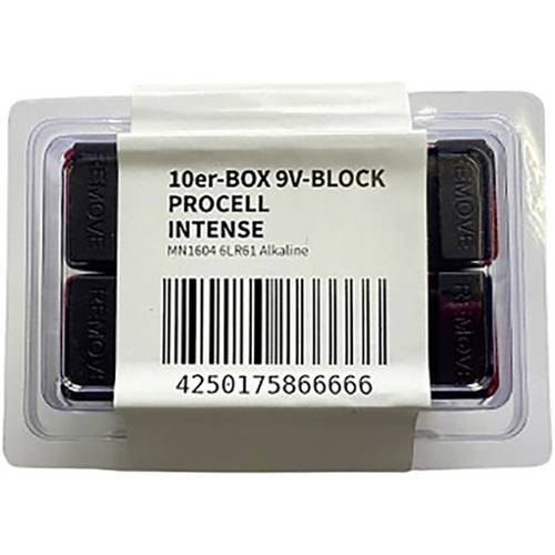 PROCELL E-Block 9V Pile 6LR61 (9V) alcaline(s) 628 mAh 9 V 10 pc(s ...