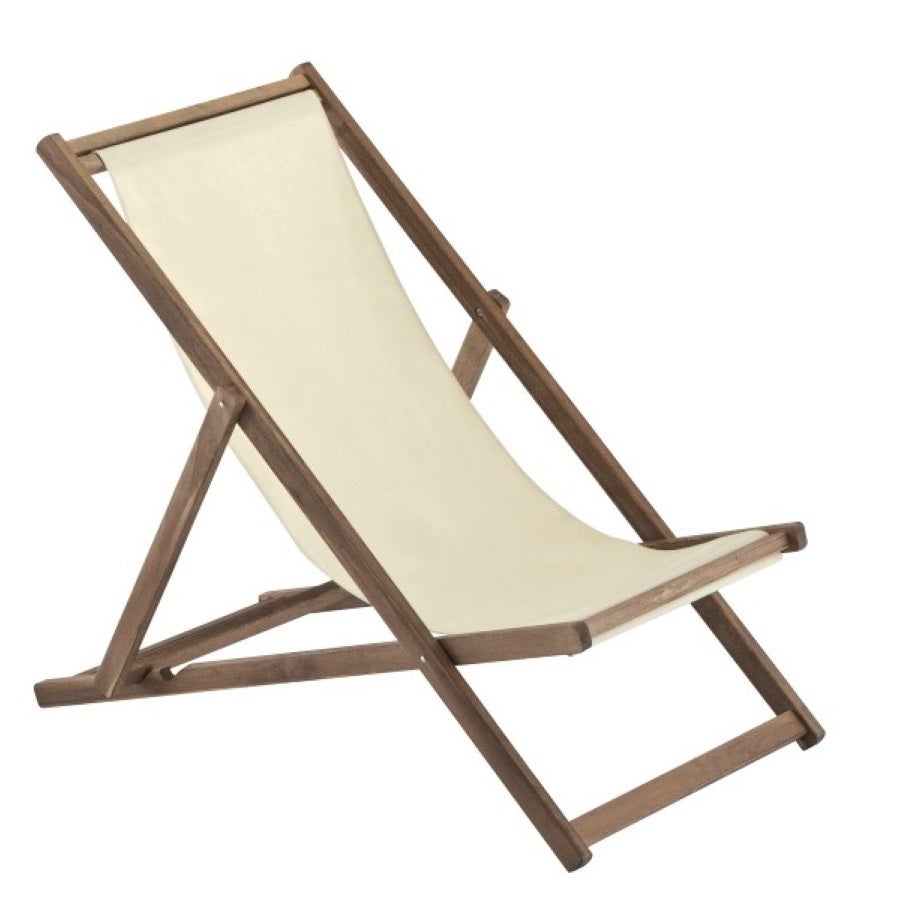 Transat de plage d'extérieur Fiam Relax Mare en bois de hêtre teinté ...