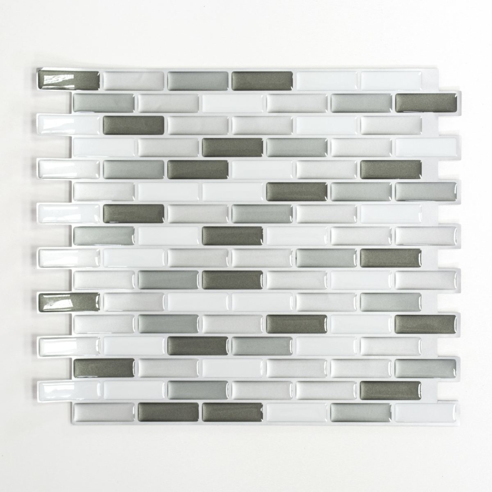 Película de mosaico de vinilo autoadhesiva de 4 piezas, color plateado ...