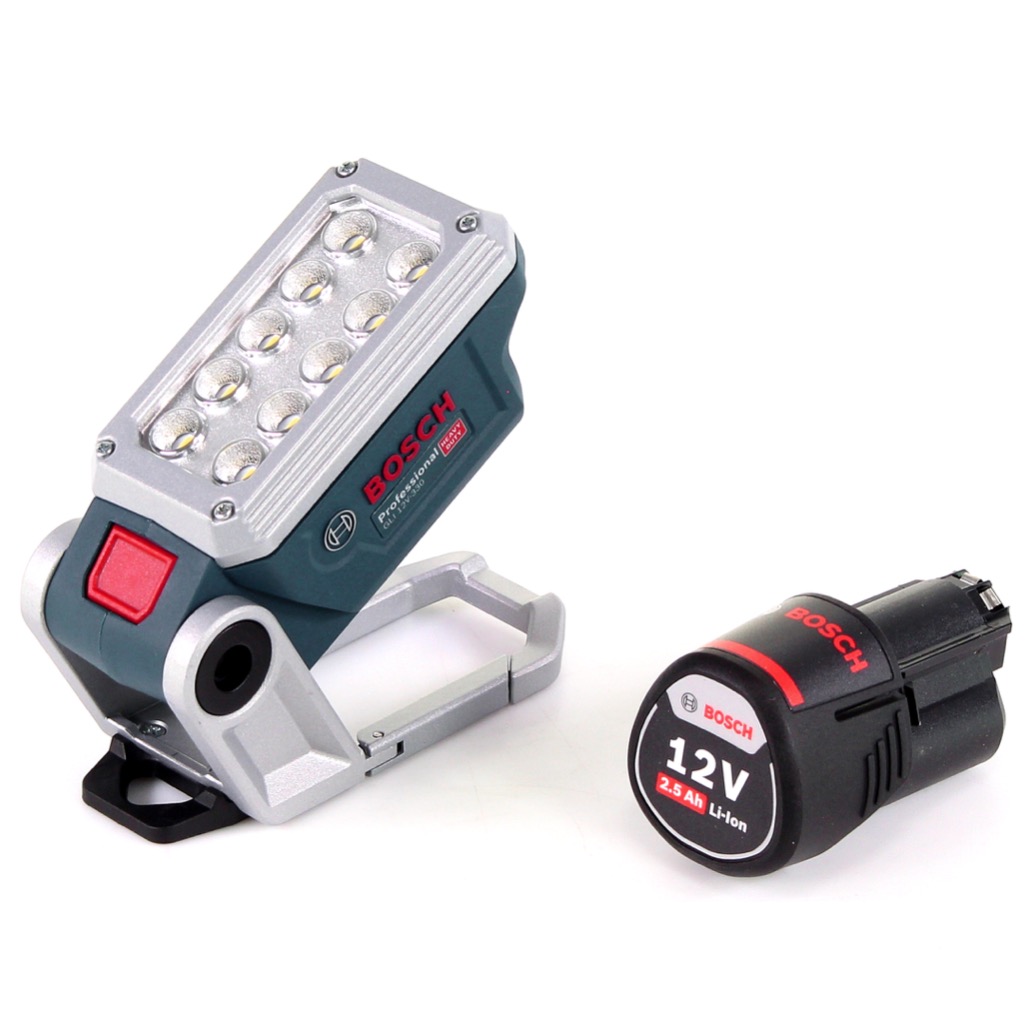 Bosch GLI 12V-330 DeciLED Lampe sans fil Professional + 1x Batterie 2,5 ...