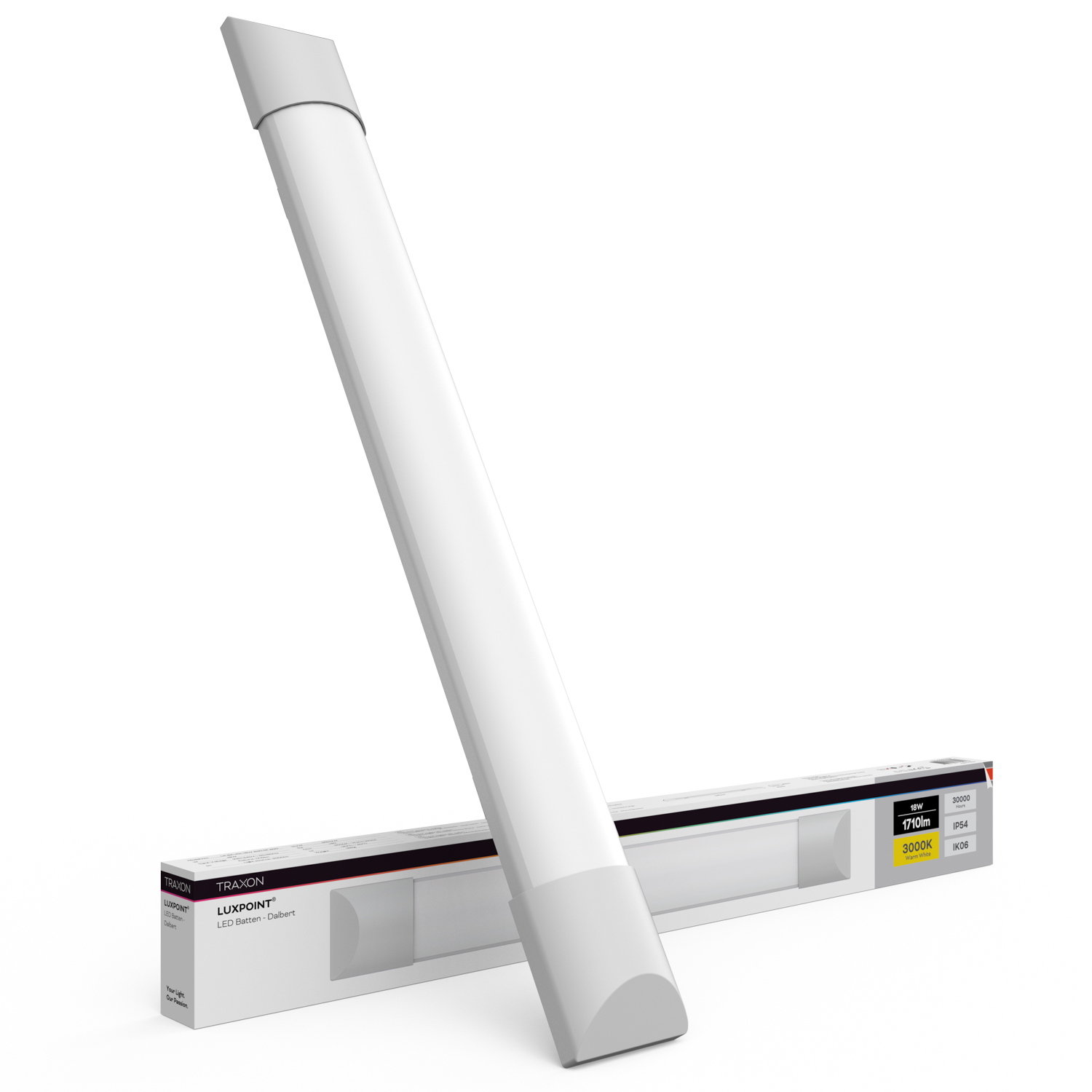 TRAXON LUXPOINT® LED Batten 18W 60cm 6500K - Dalbert | Leroy Merlin