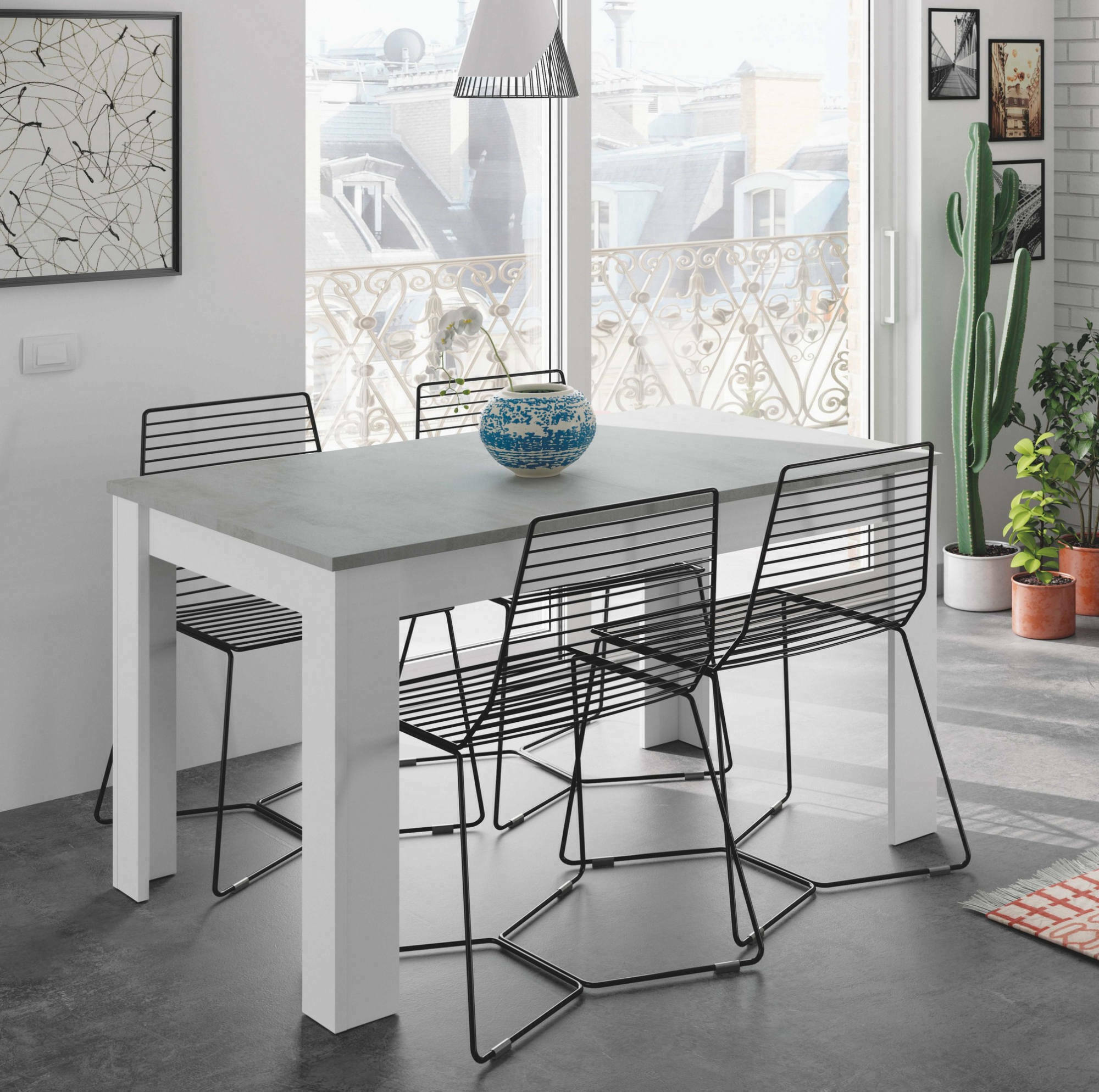 Table extensible Midland, Console extensible pour salle à manger, Table ...