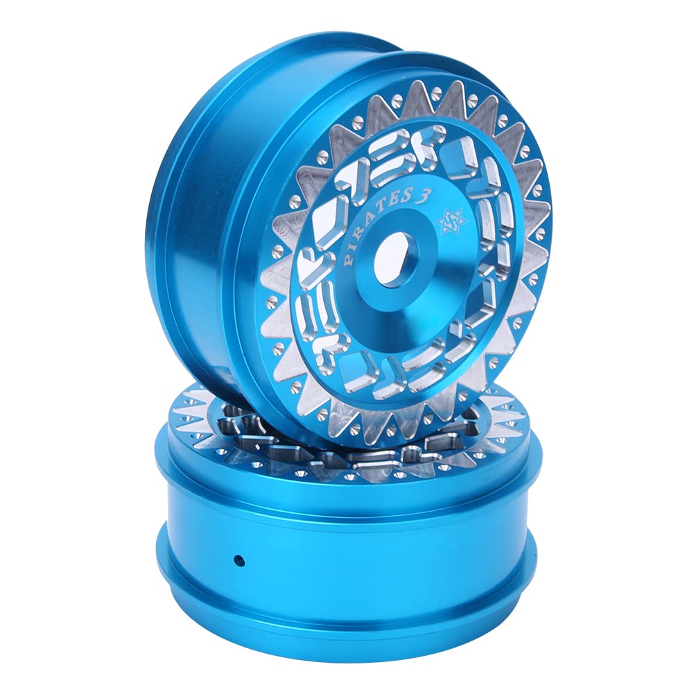 2 pezzi mozzi ruota in lega di alluminio RC per auto con finiture ...