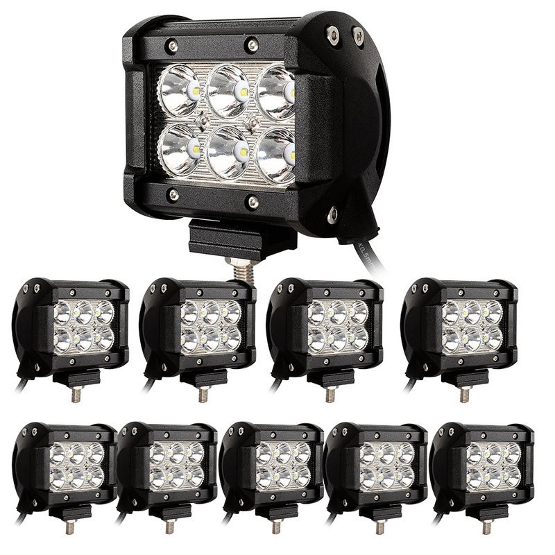 10 x 18W LED de travail 12V 24V offroad projecteur pour tracteur ...