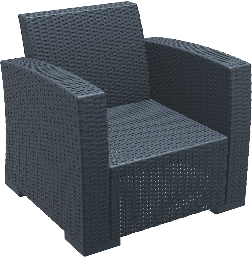 Pack de 2 sillones para exterior Monaco Lounge Armchair Gris Oscuro ...