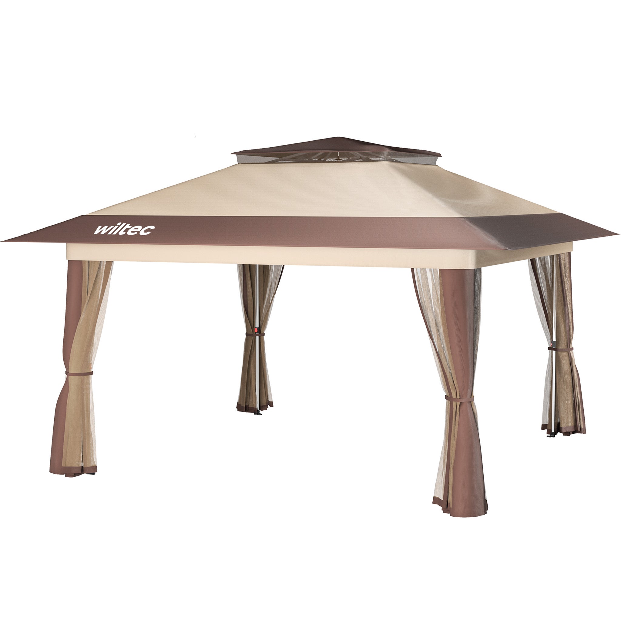 Wiltec Carpa plegable beige con protección contra los mosquitos 4 x 4 m ...