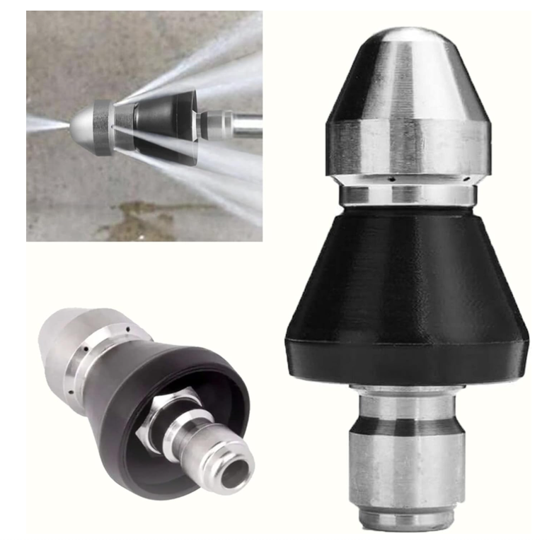 (60×31×12mm)Cleaning Tool High-Pressure Nozzle,1/4 High-Pressure Drain ...