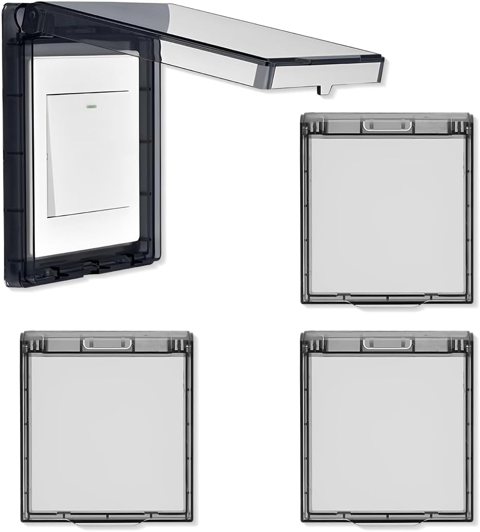 4 pcs cache interrupteur, modèle fin noir cache interrupteur mural ...