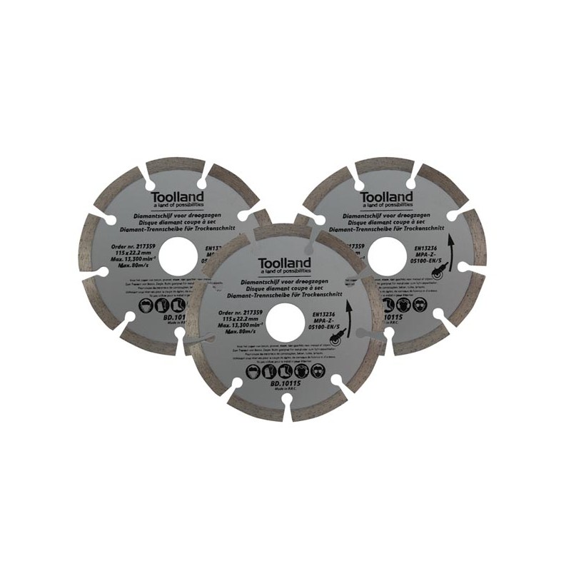 DISQUES DE DIAMANT - 115 mm - SEGMENTÉ - 3 pcs | Leroy Merlin