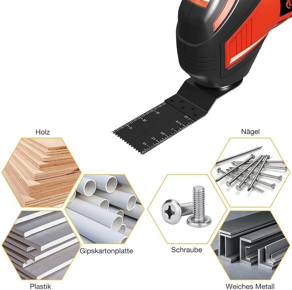 5 Pcs Cuchillas Multiherramienta Oscilante, 35mm Hojas de Sierra ...