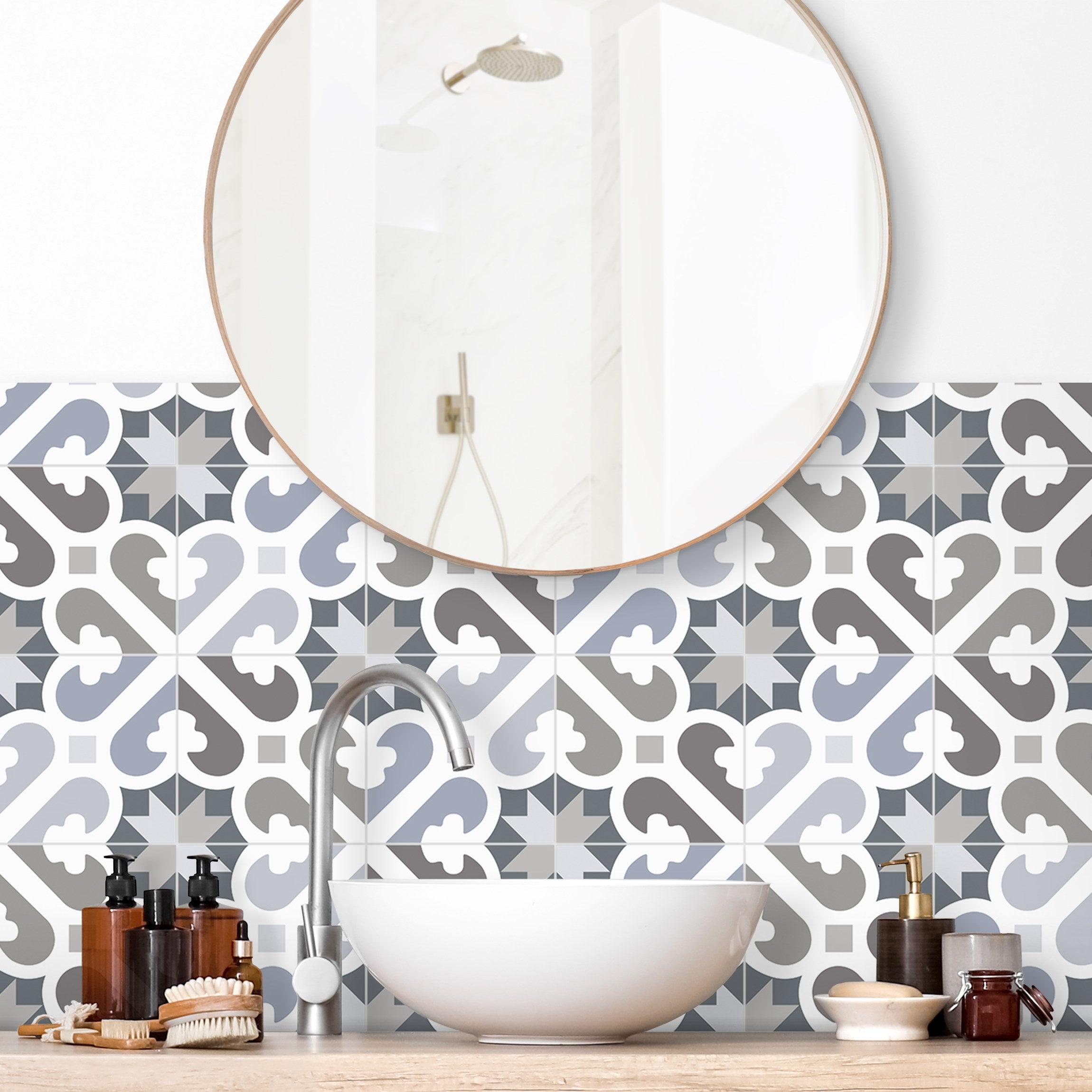 Revestimiento de pared para baño - Geometrical Tiles - Air 150 x 80 cm ...