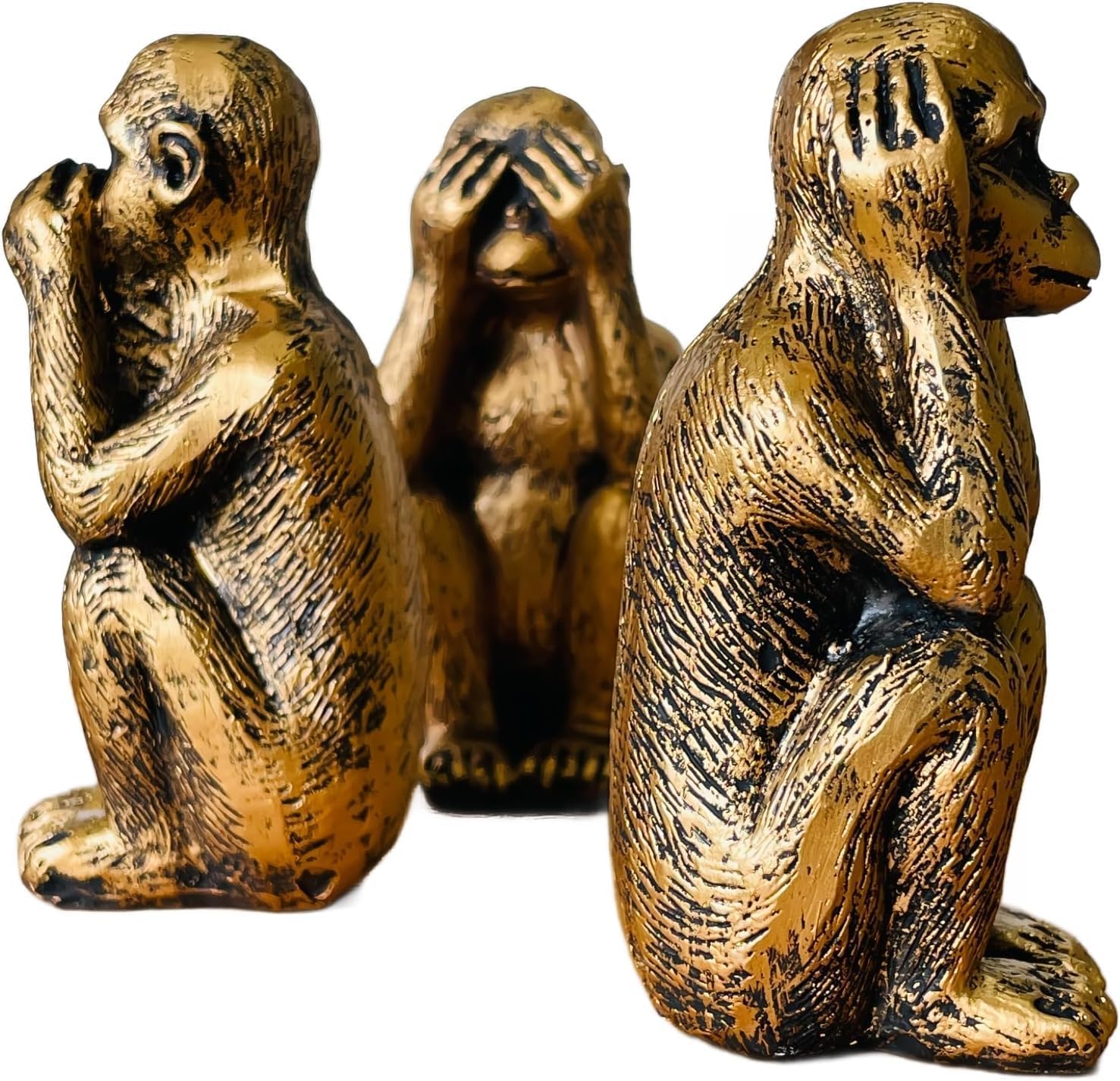 Statues des Trois Singes de la Sagesse : Ne rien entendre, ne rien voir ...