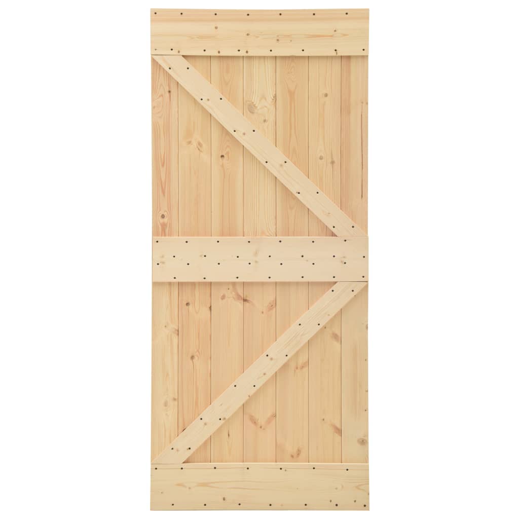 Porte en pin massif 90x210 cm - COMFORTXL | Leroy Merlin