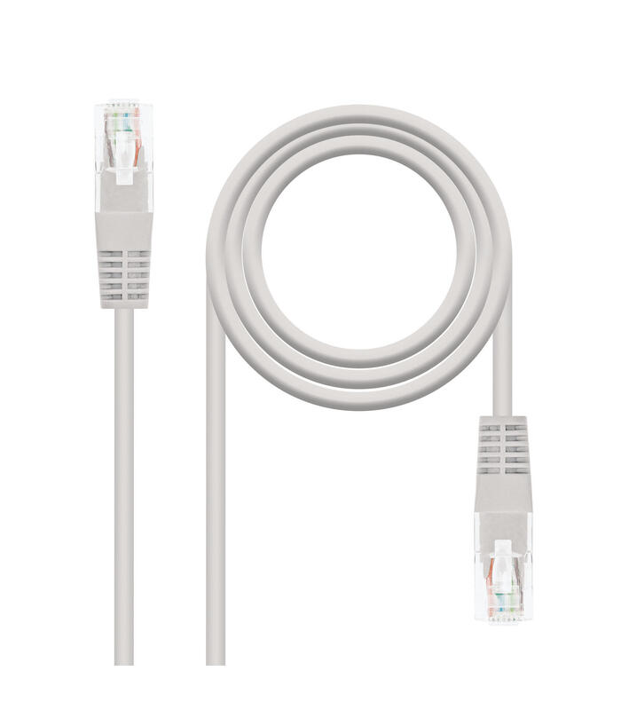 C ble r seau Nanocable RJ45 Cat.5e UTP AWG24, 2,0 m, gris | Leroy Merlin