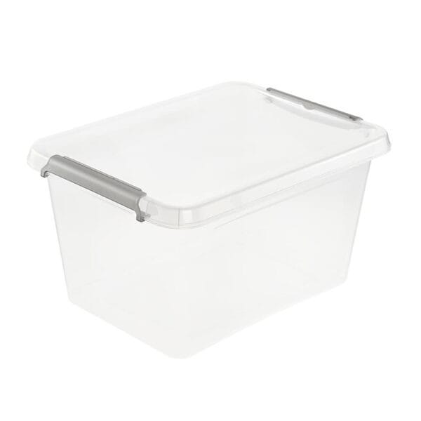 Bac Transparent avec couvercle et clips 15,5 litres | Leroy Merlin