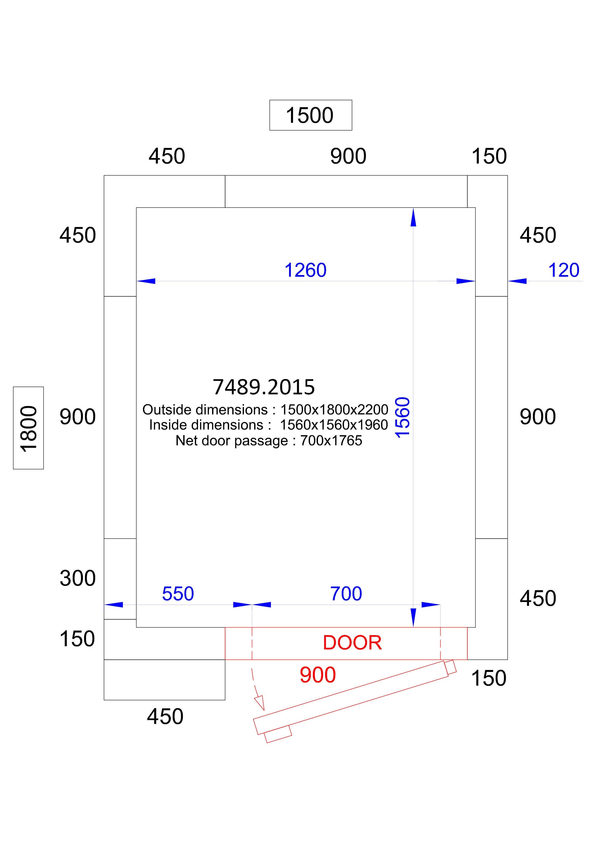 Chambre Froide Négative & Groupe Négatif - Hauteur 2200 mm - Combisteel ...