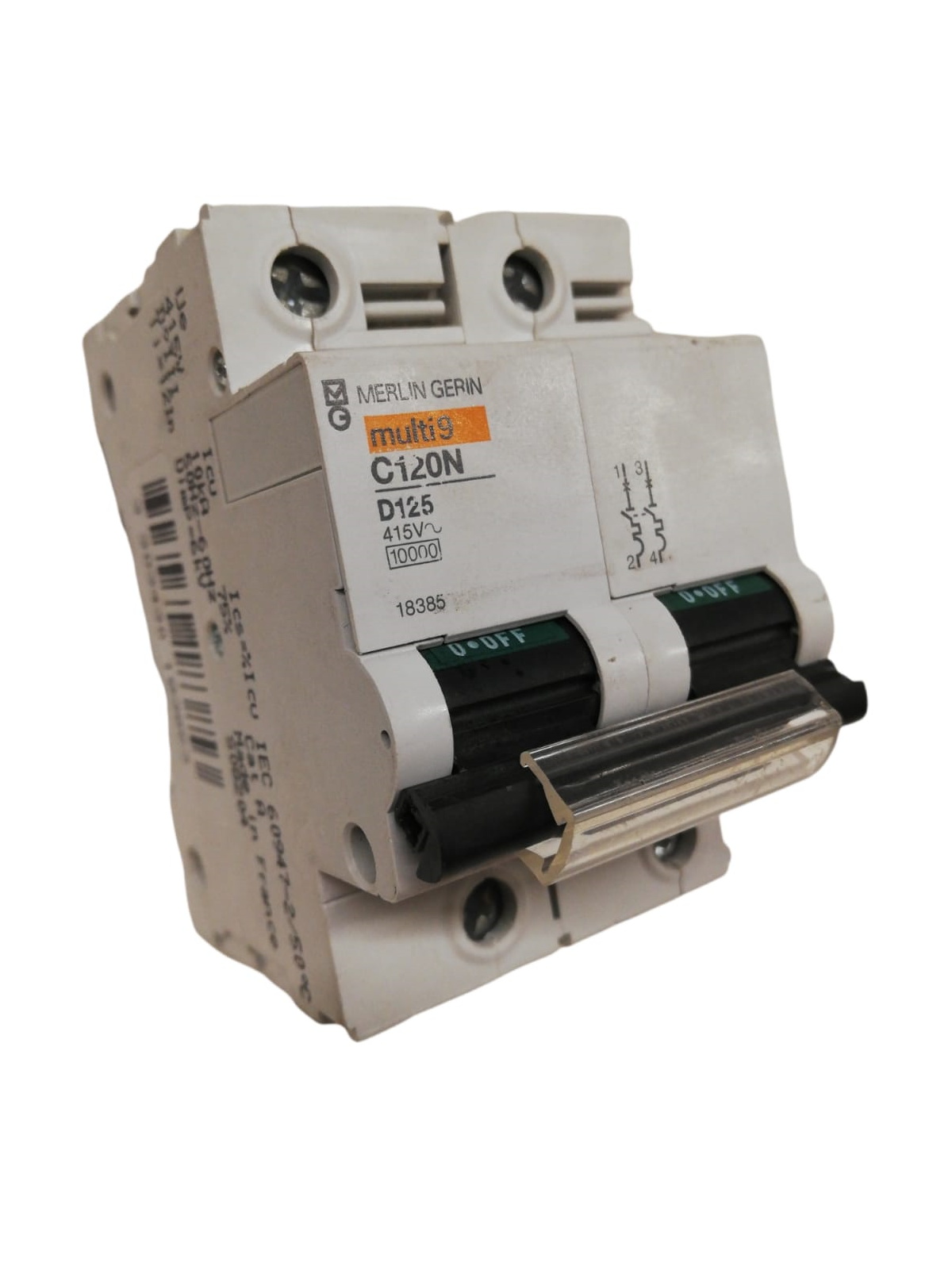 Merlin gerin 18385 interruttore magnetotermico c120n 2p 125a curva d 10ka | Leroy Merlin