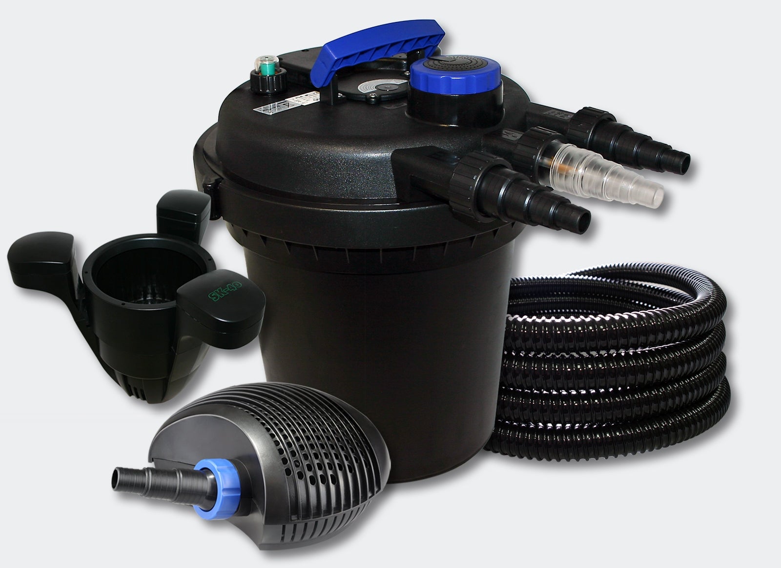 Kit filtration bassin à pression 6000l 11 Watts UVC 70 Watts Pompe ...