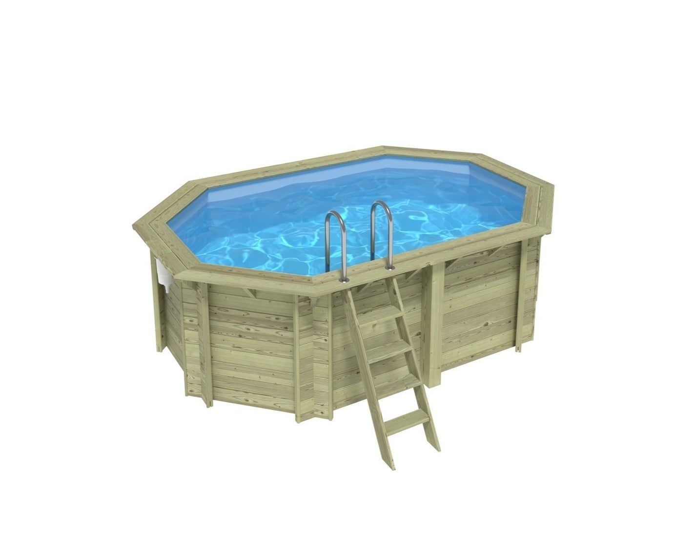 Piscina NEMO 4.3 x 3 – H.1.31 m, azul claro, sobre bastidor - sin ...