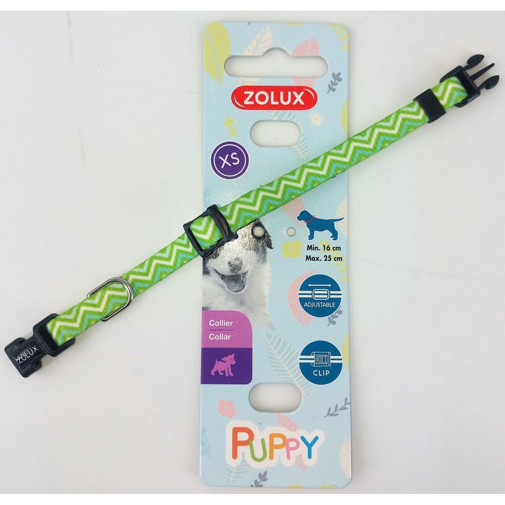Zolux -Collier PUPPY PIXIE 8 mm 16 à 25 cm couleur vert pour chiots ...