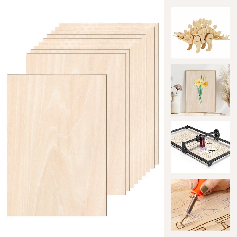 40pcs Panneau de Contreplaqué en Bois - Creative Deco - A4 - 300 x 210 ...