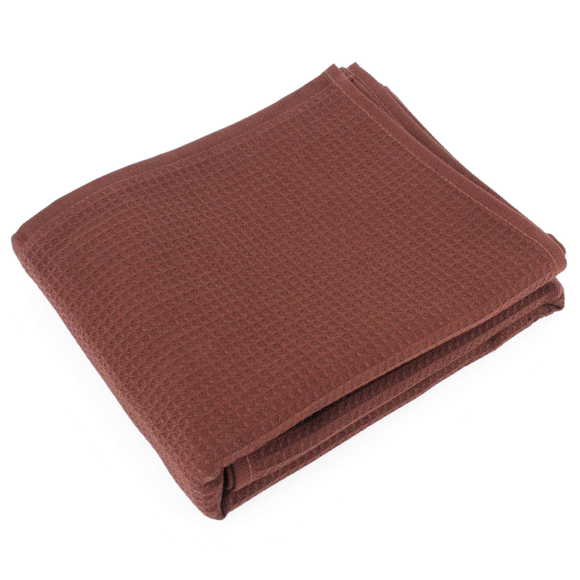 Drap de douche 70x140 cm nid d'abeille PURE WAFFLE 300 g/m² marron ...