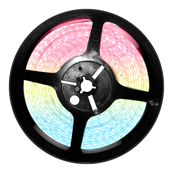 Bande LED RVB Argent Electronique 166lm 14,4W/m 5m 12V IP65 largeur ...