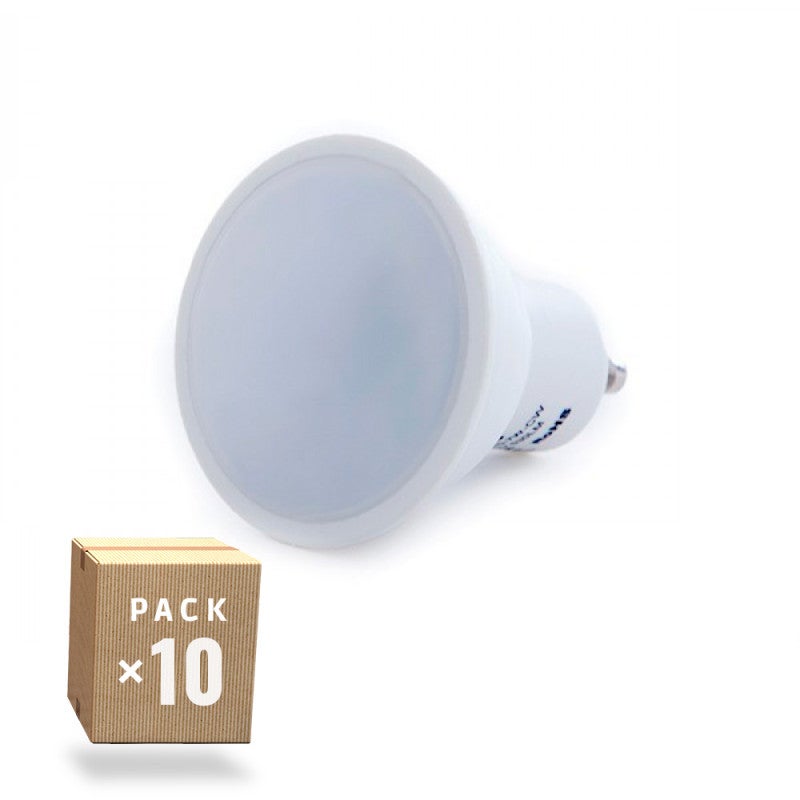 Pack de 10 Ampoules LED GU10 7W 486Lm 2700ºK 10 40 000H [SKY-GU10-7W-WW ...